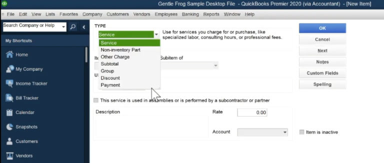 How To Add Items in QuickBooks Desktop - Gentle Frog Bookkeeping and ...