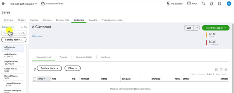 Sub-Customers in QuickBooks Online - Gentle Frog Bookkeeping and Custom ...