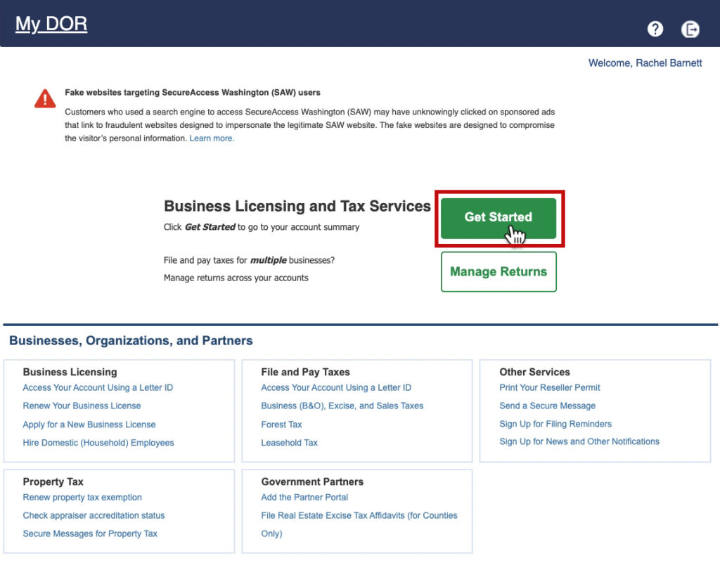 How to File WA DOR Excise Tax Return - Gentle Frog Bookkeeping and ...
